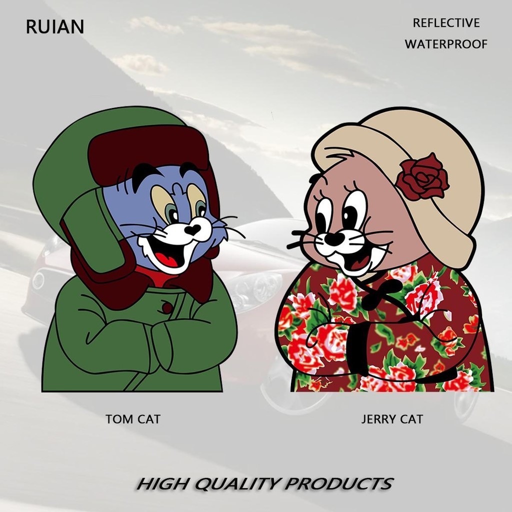 Tom and Jerry Car Sticker Electric Car Stickers Bumper Stickers Paper ...