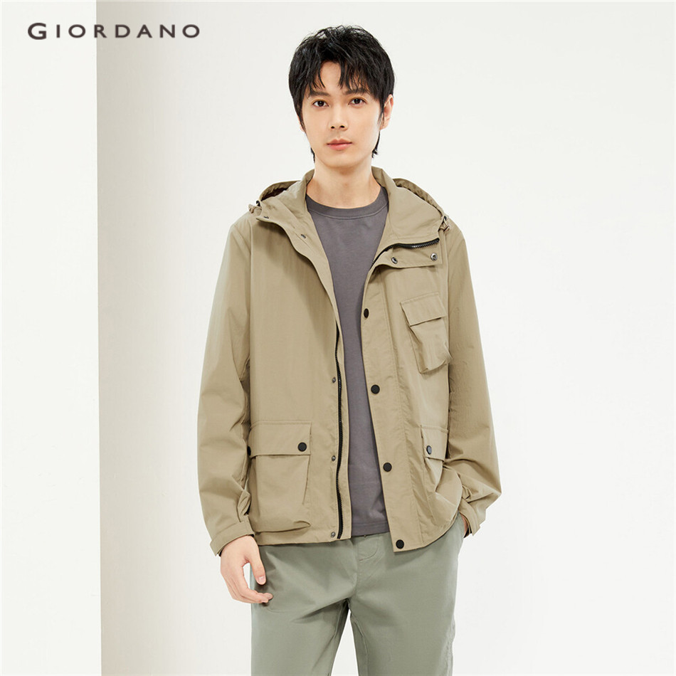GIORDANO MEN Multi-pocket outdoor hooded jacket 01074060 | Shopee ...