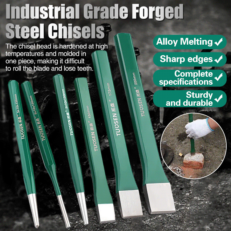 Industrial Grade Forged Steel Chisels Metal punching and chiseling ...