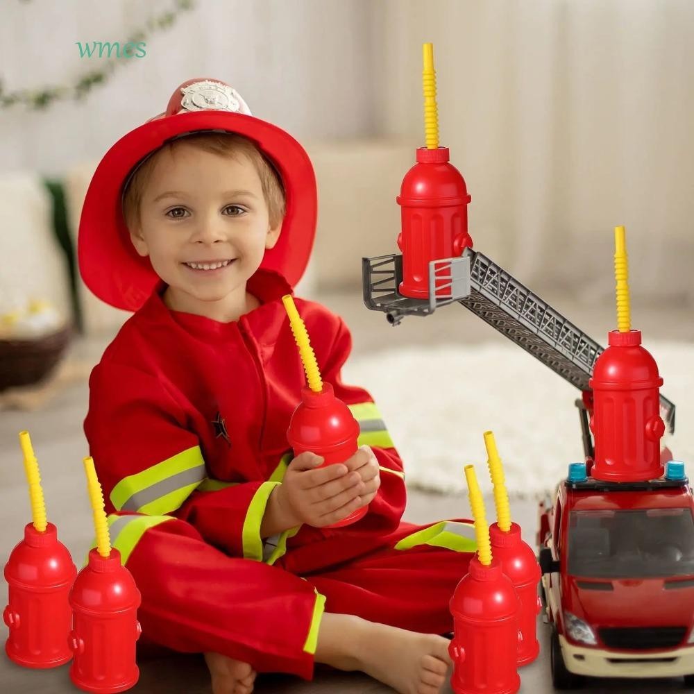 WMES1 Fire Hydrant Straw Cup, Novelty Plastic Fire Hydrant Water Cup ...