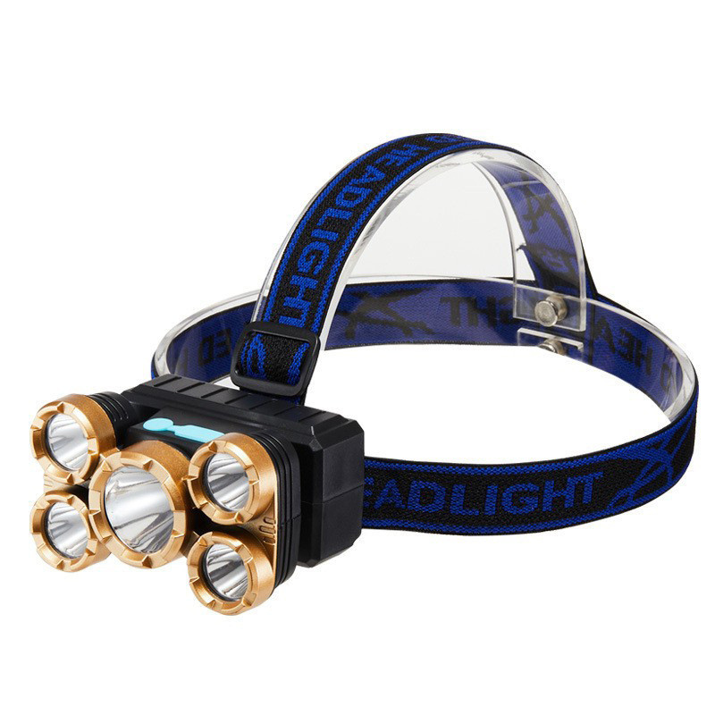 Long-range Headlight Large-Caliber Head Rechargeable Emergency Safety ...
