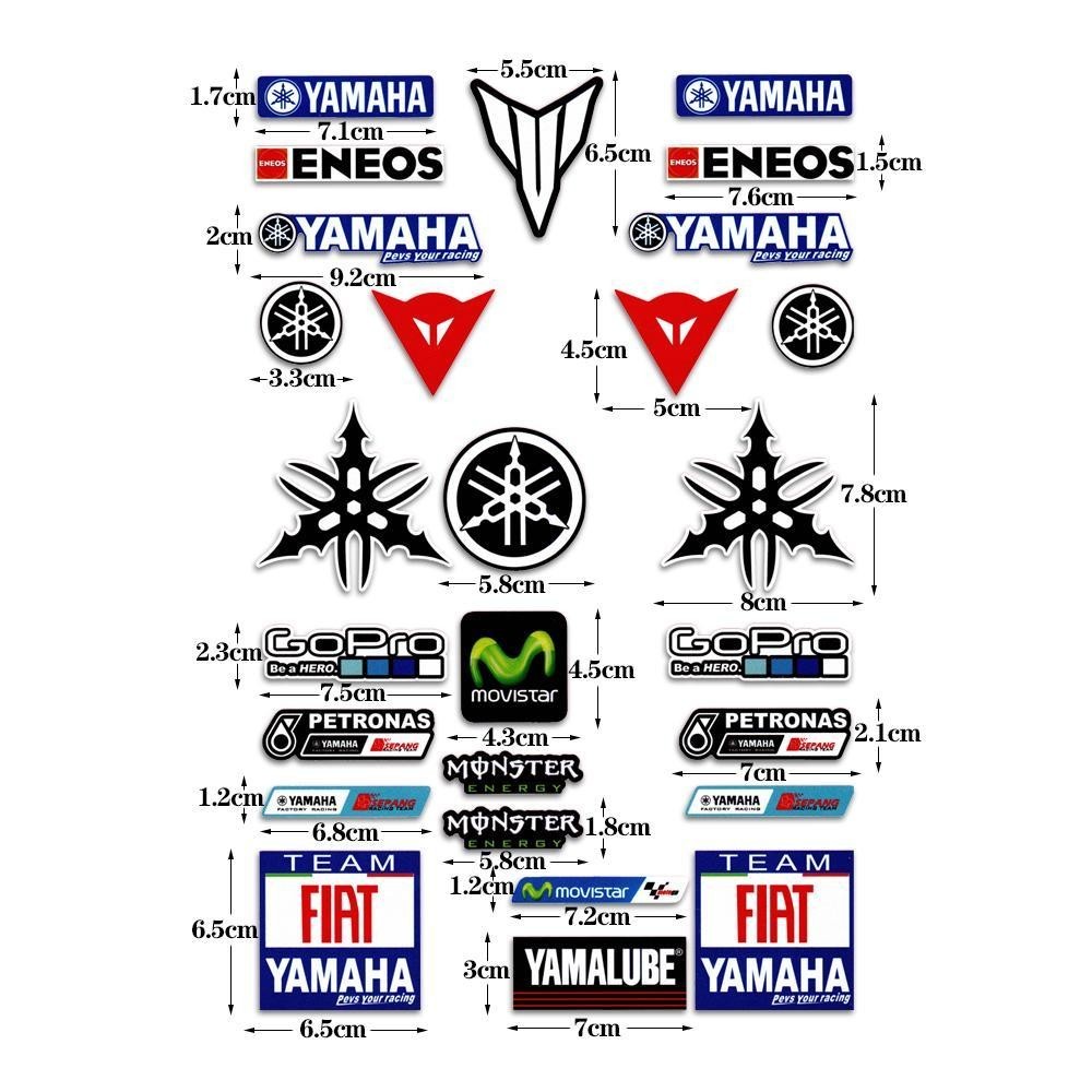 Yamaha Logo Stickers Motorcycle Helmet Stickers Body Scratches Masking ...