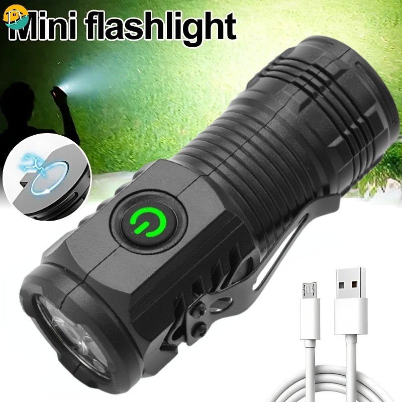 Outdoor Three-eyed Monster Flashlight Super Bright LED Torch with Clip ...
