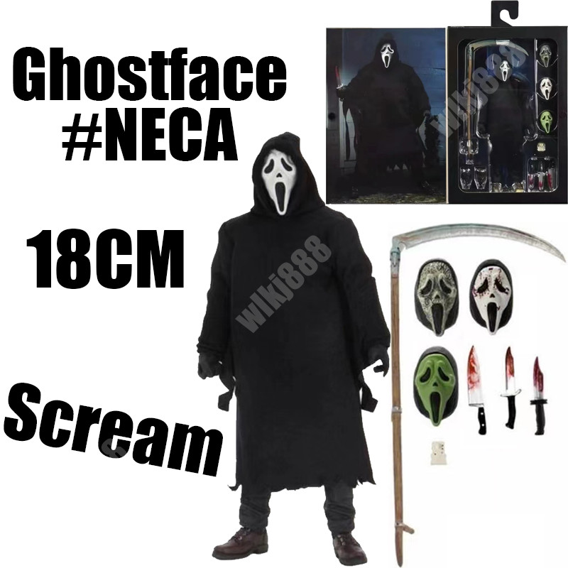 NECA Scream Action Figure Ghostface Change Face Anime Articulado Action ...