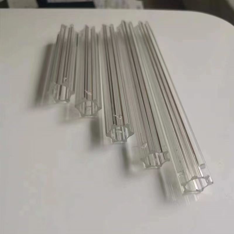 COD/Crystal Light Accessories Plum Blossom Tube Glass Rod Transparent ...