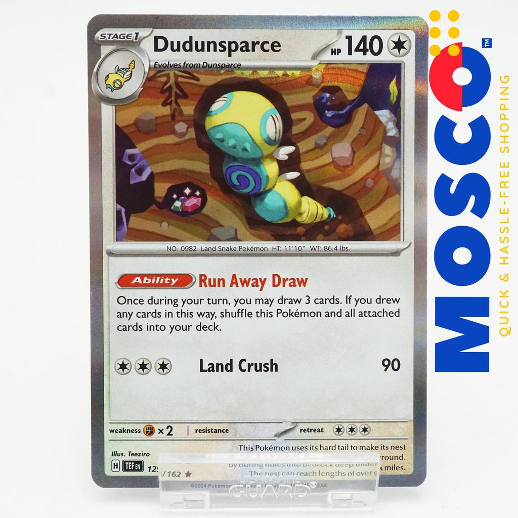 Dudunsparce - 129/162 - Holo Rare Scarlet & Violet: Temporal Forces | Pokemon TCG | Shopee ...