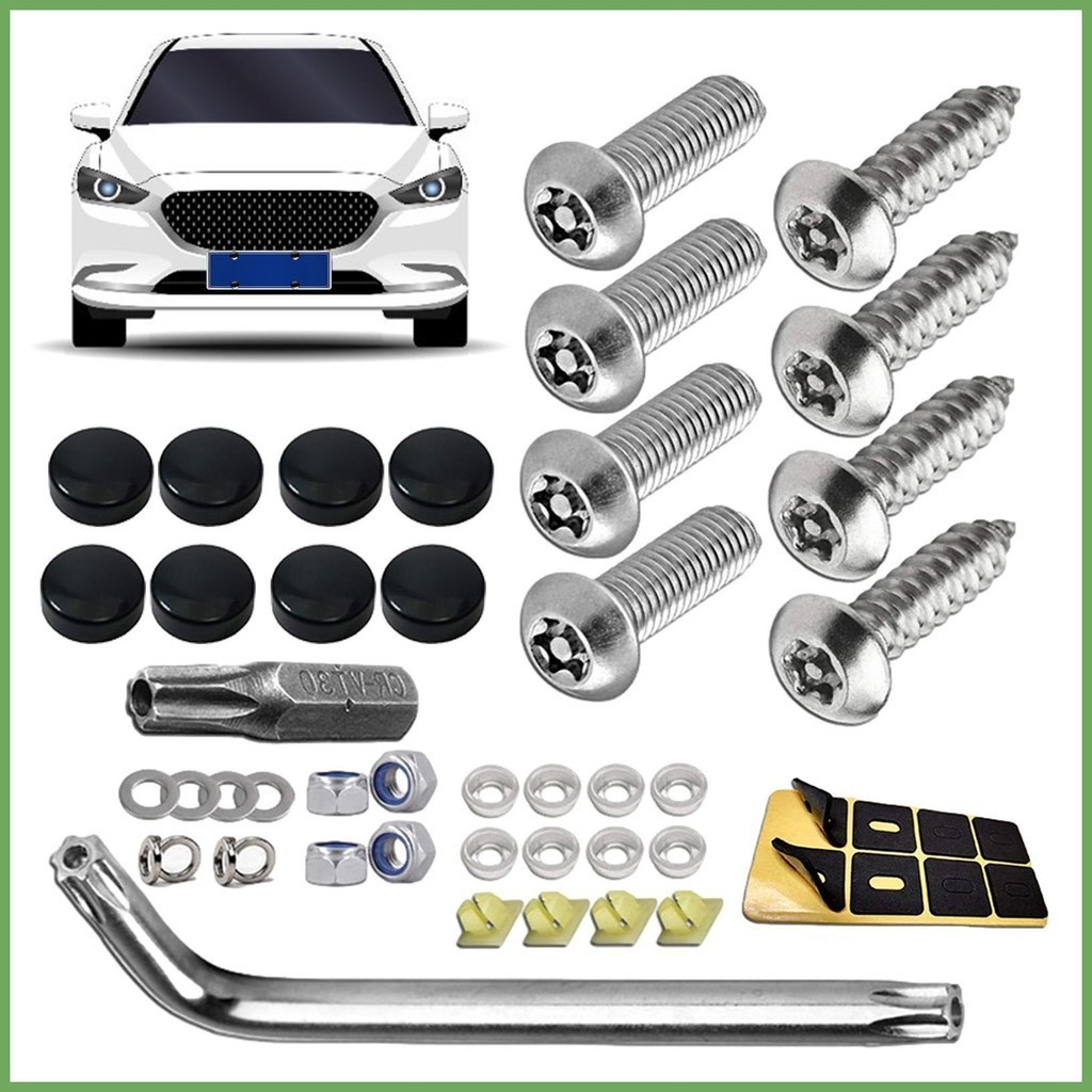 License Plate Screw Set Security Screws Car Plate Screw Stainless Steel ...