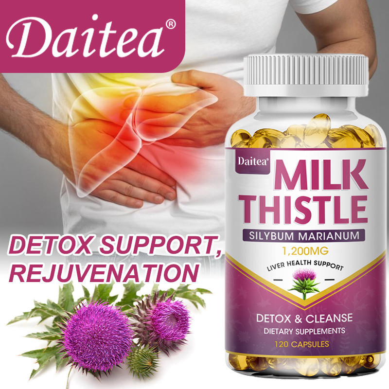 Daitea Liver Support Supplement 1200 mg - Milk Thistle, Dandelion ...