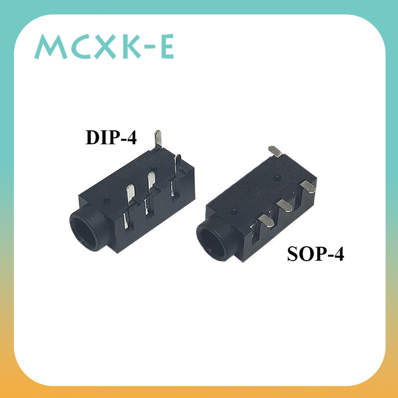 10pcs 3.5 MM Headphone Jack Audio Jack PJ-320D 4-Line Pin Female ...