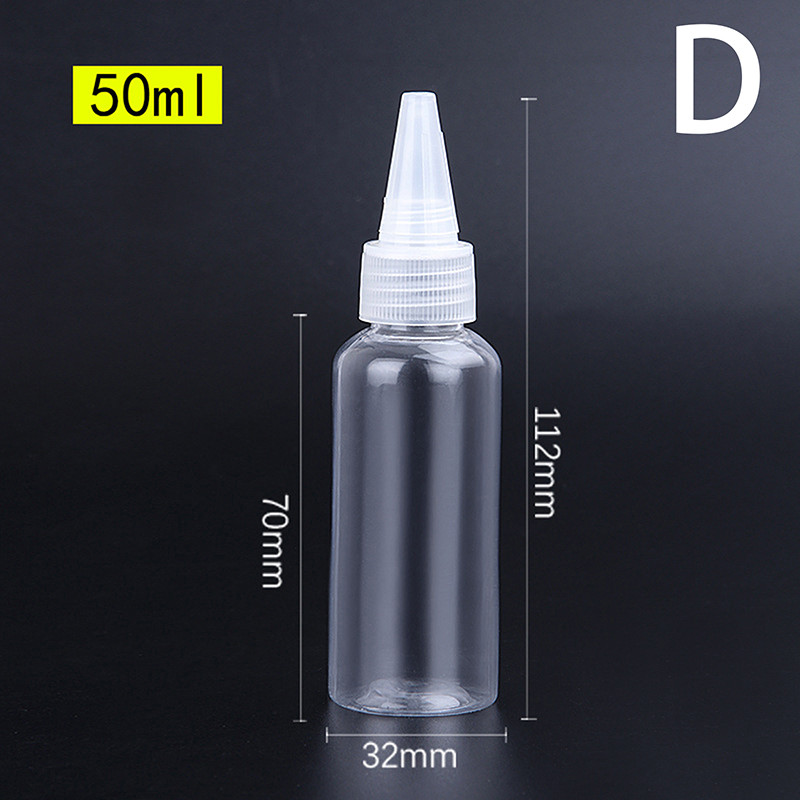 TINA 10-200ml Plastic Squeeze Dropper Bottle With Screw Cap Transparent ...