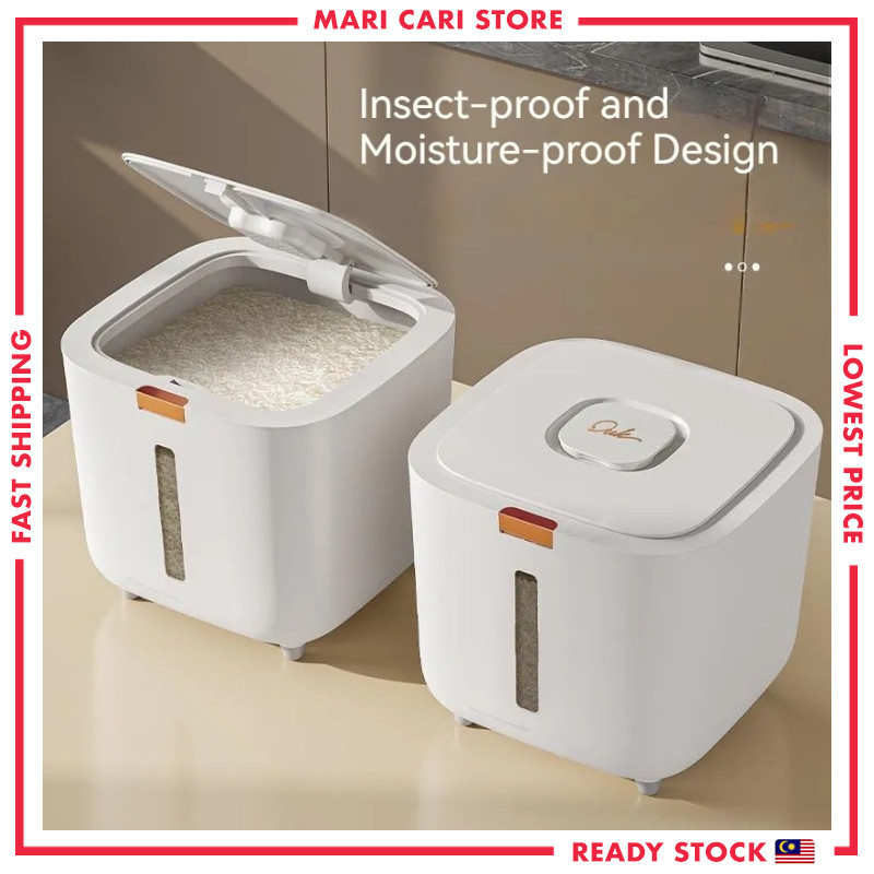 Rice Storage Box Bekas Beras Insect Moisture Proof Rice Dispenser ...