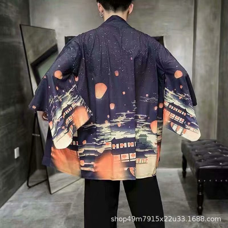 Japanese robe multi -style optional NEW Hawaiian style cloak light ...