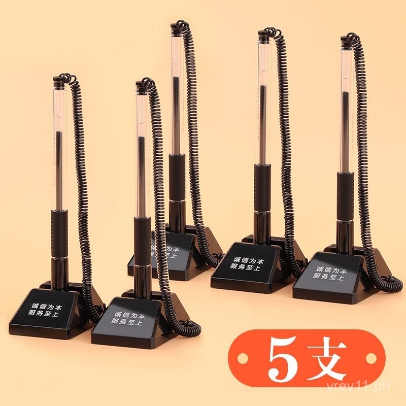 Writing Gel Pen Counter Desktop Pen Adhesive with String Fixed Bank ...