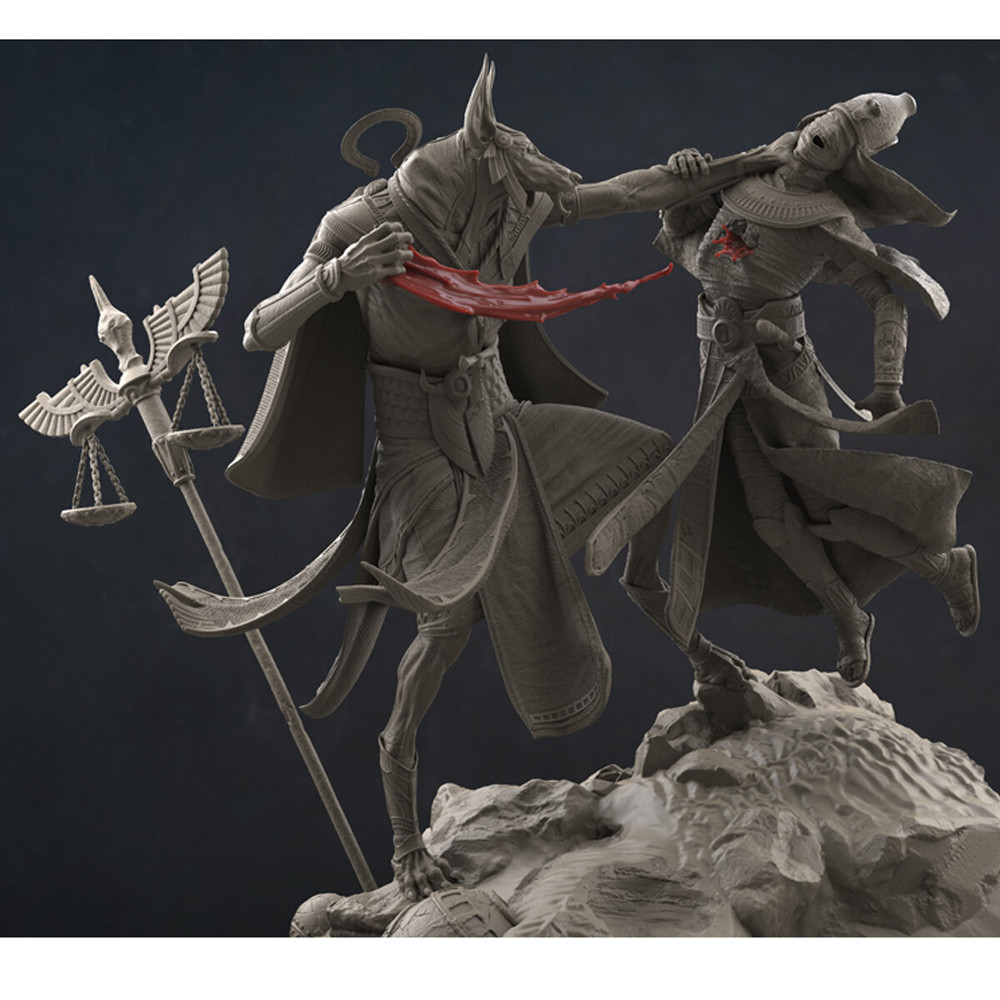 1/24 The werewolf of Anubis, Resin Model figure, GK, Fantasy theme ...