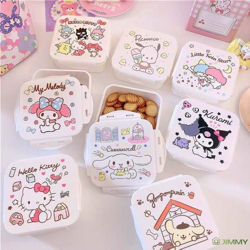Sanrio Microwaveable Plastic Crisper Cute Kuromi Cinnamoroll Pochacco ...