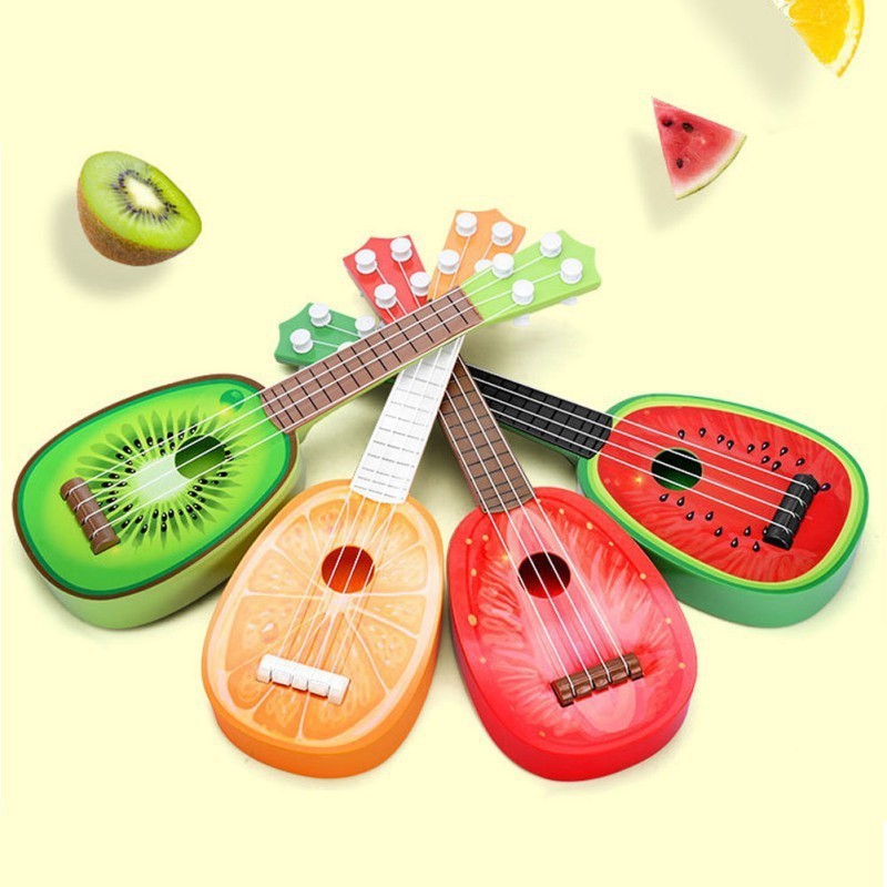 Guitar toys Children Mini Fruit Can Play Musical Instruments sound ...