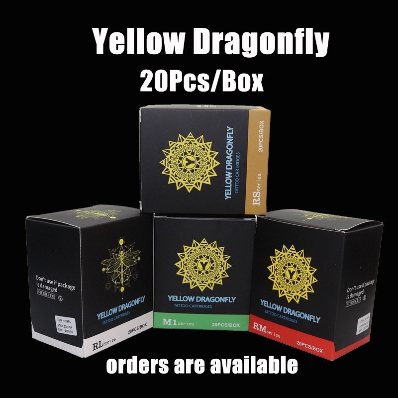 【ship in 24 Hours】20pcs/box Yellow Dragonfly Disposable Permanent Liner ...