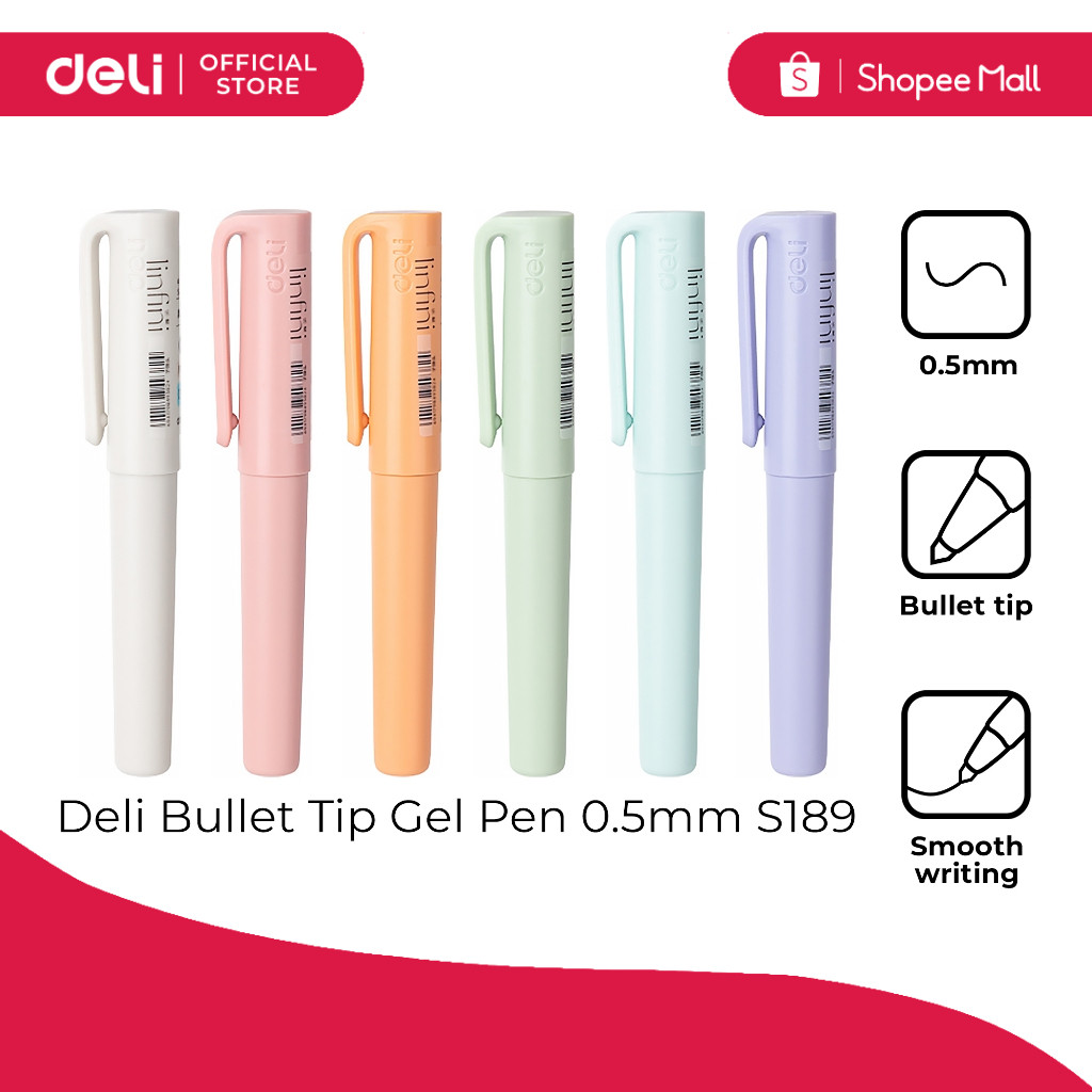 Deli S189 Bullet Tip Gel Pen 0.5mm | Shopee Philippines
