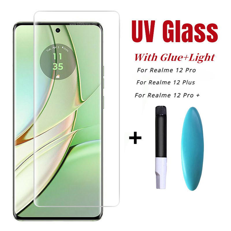 Curved Full Glue UV Tempered Glass Screen Protector Protective Glass ...