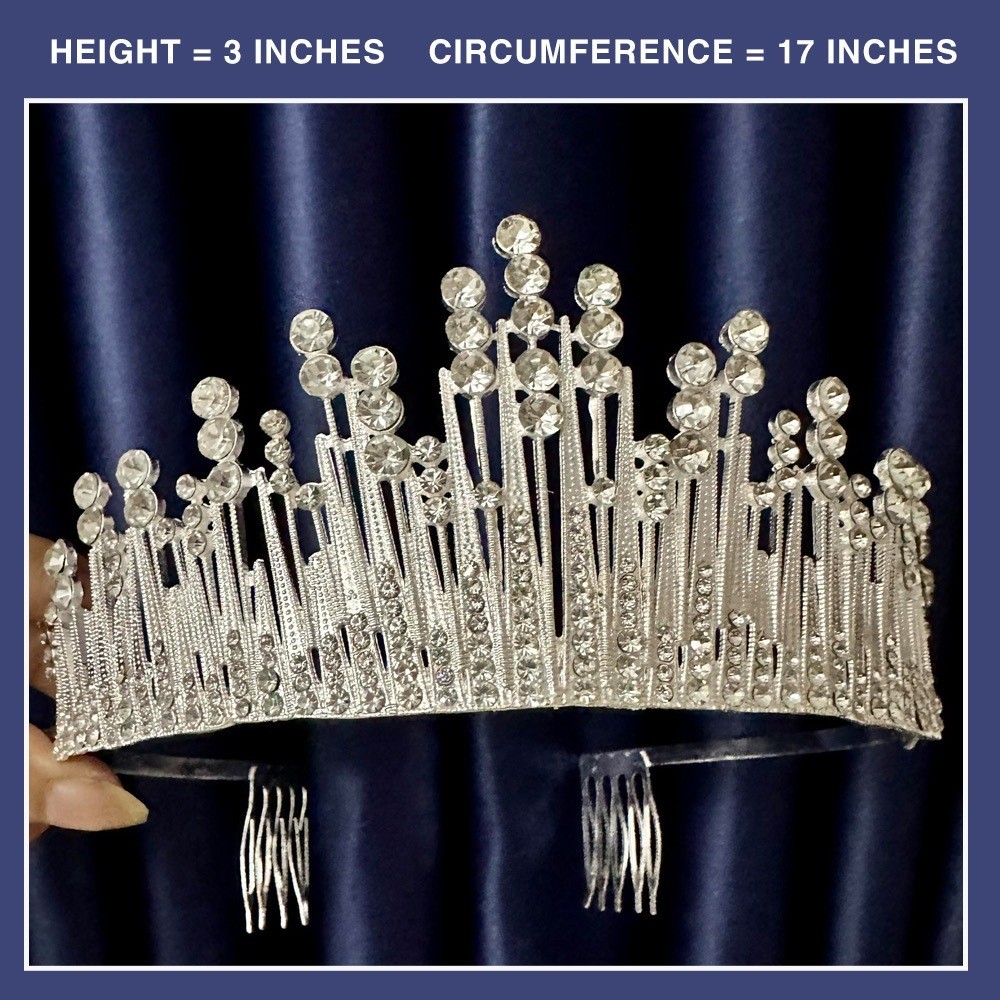 Classic Elegant Pageant Alloy Rhinestone Princess Party Crown The New
