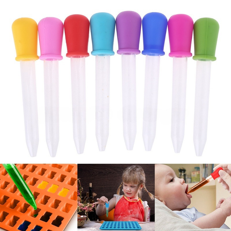 1/3ps 5ML Child Baby Dropper Medicine Feeder Device Silicone Pipette ...