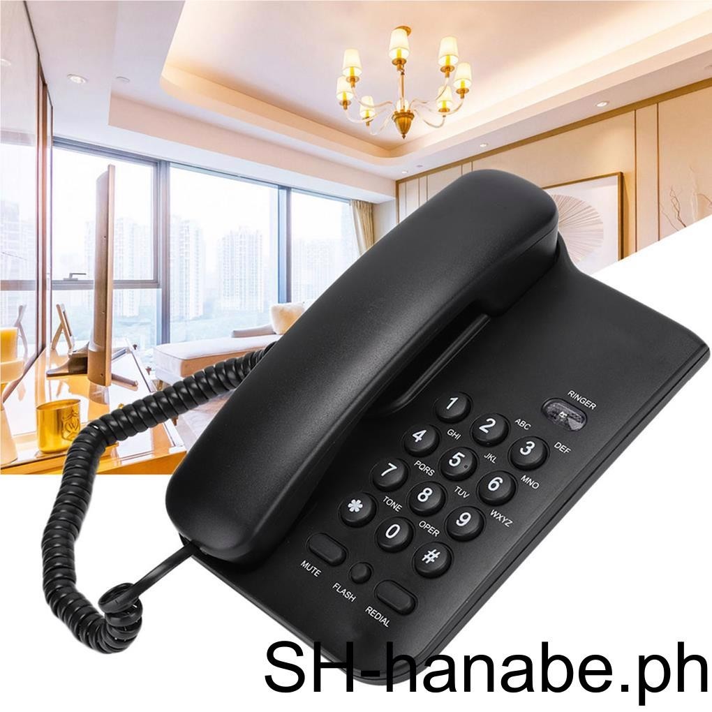 Corded Telephone Wired Power Wall Mount Caller Hands-free Calling ...
