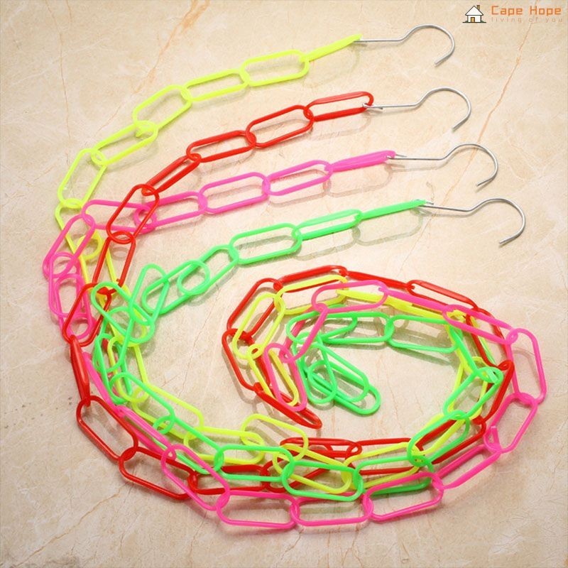 CAP☘️Multi-color 18-ring mixed plastic chain clothes connecting strip ...