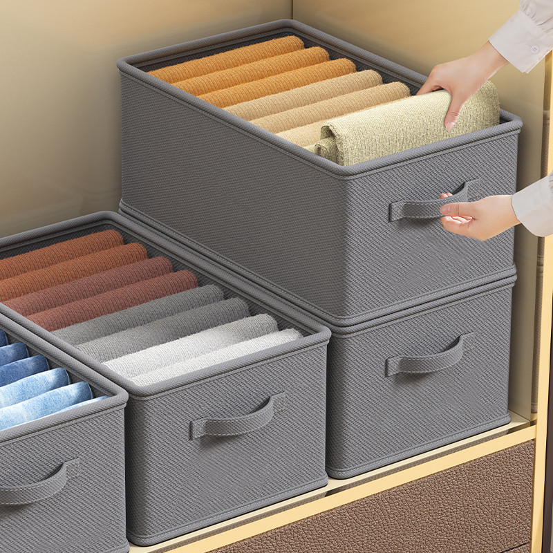 Foldable Clothes Storage Box Large Drawer Wardrobe Organizer Household ...