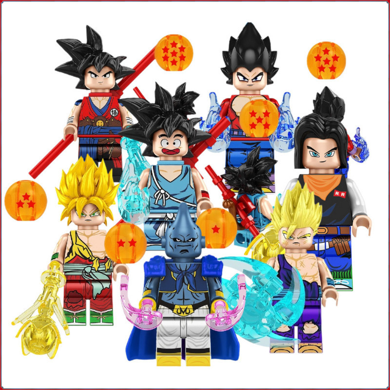 Dragon Ball Assembled Minifigure Majin buu Burdock Son Gohan Goku ...