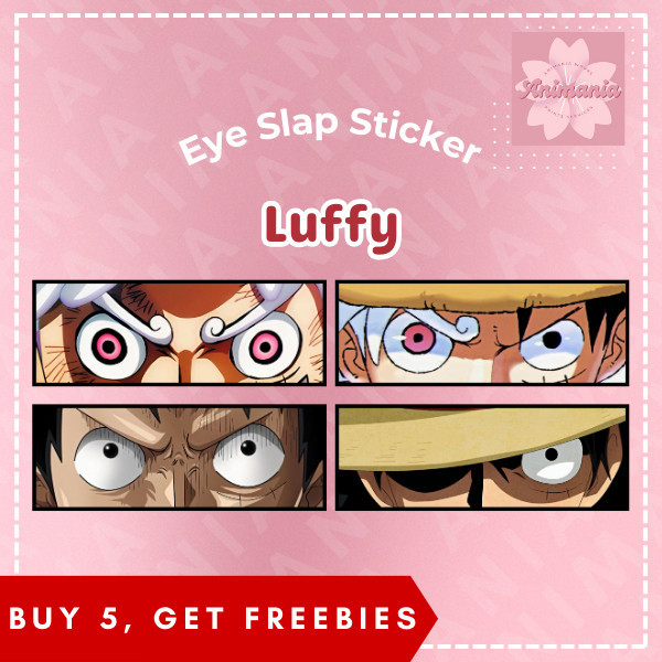 Anime Eye Slap / Luffy One Piece Eye Slap Bumper / Laminated Waterproof ...