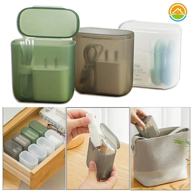 Data Cables Organizer Charger Cord Storage Box - Home Reusable Desktop ...