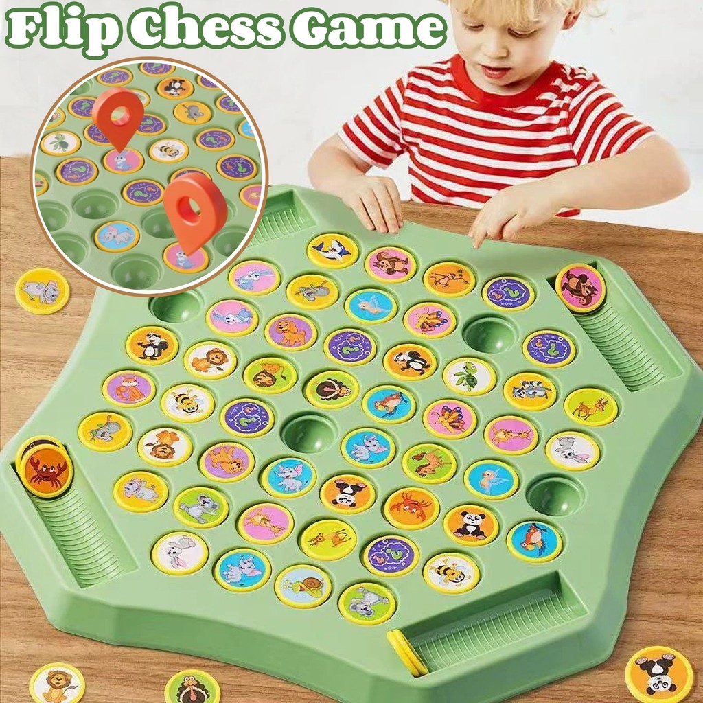 Flip Chess Board Game Memory Training Double Player Battle Creative ...