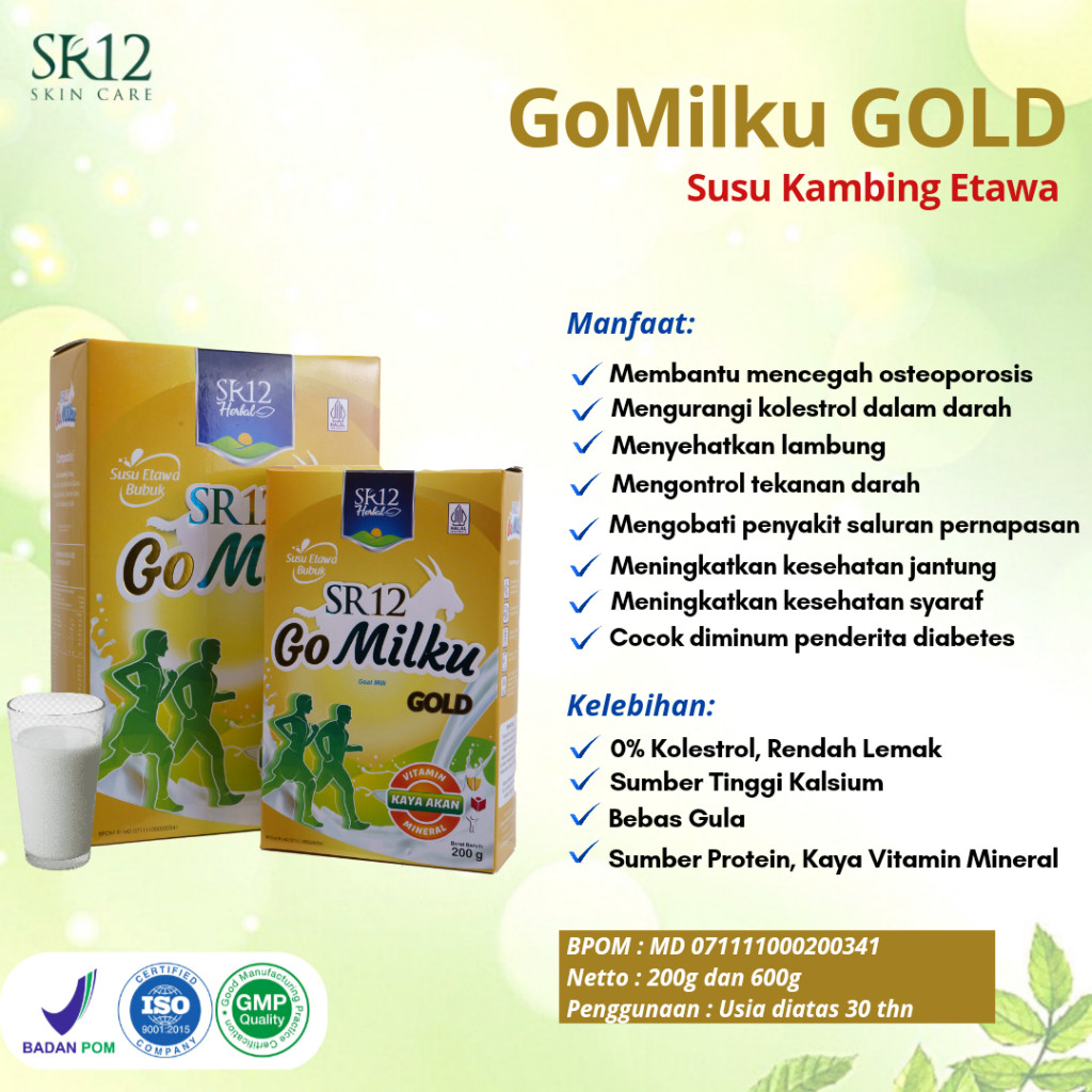Gomilku Gold SR12 Etawa Goat Milk Low Fat High Calcium Sugar Free ...