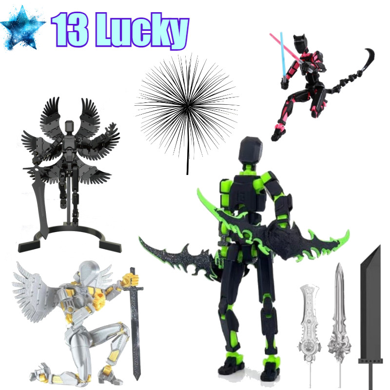 Lucky 13 Action Figure Robot 3D Printing Dummy 13 DIY Toys for Kid ...