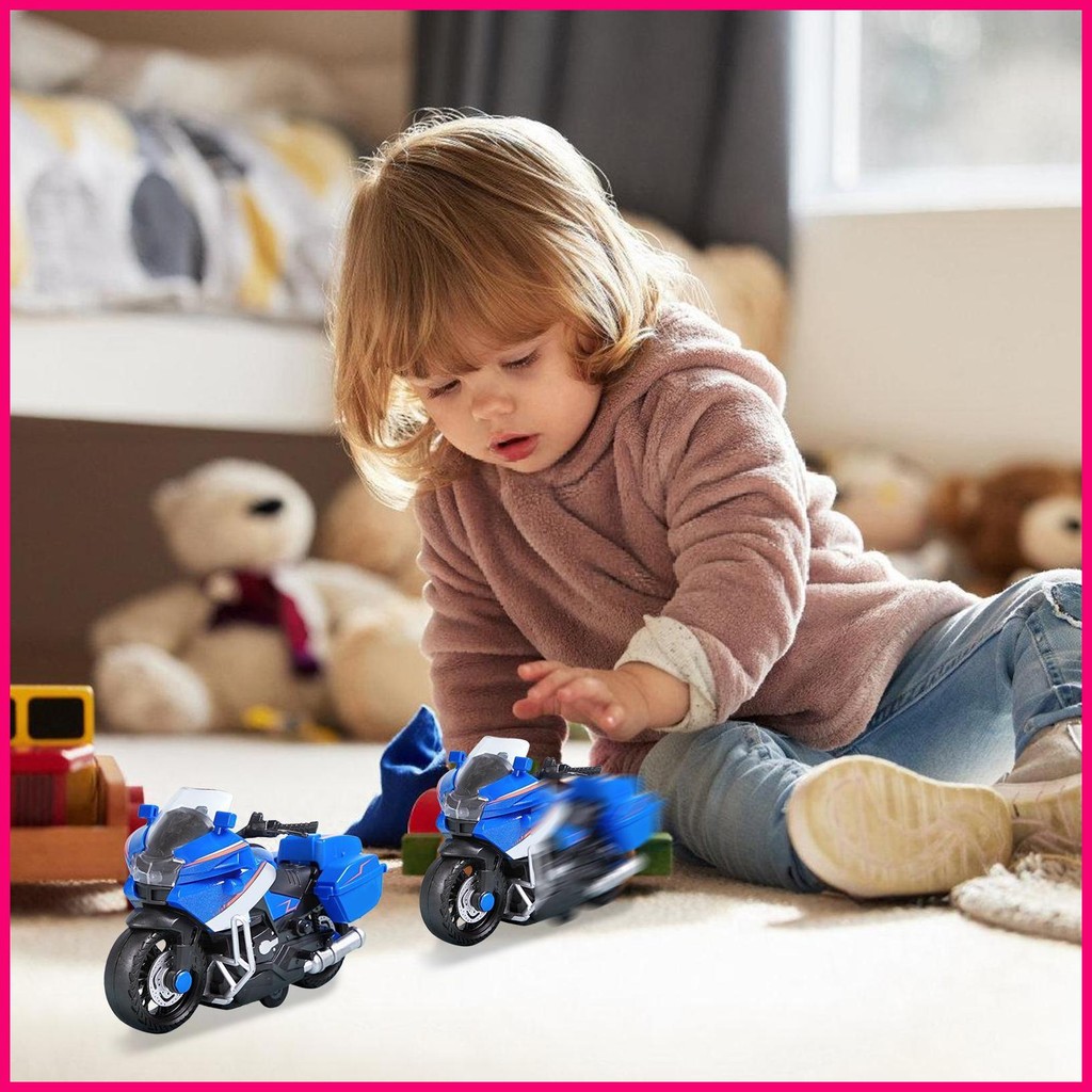 Toy Motorcycle Fun Interactive Light up Model Motorcycle Inertia ...
