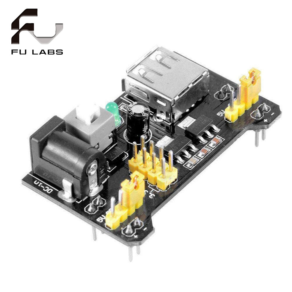 MB102 Solderless Breadboard Power Supply Module for Arduino 3.3V 5V ...