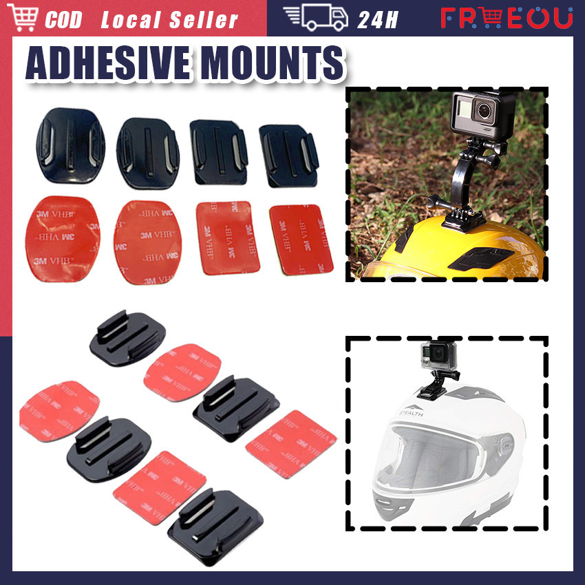 4 set Action Camera Adhesive Mounts Helmet with 3M Adhesive Sticky ...
