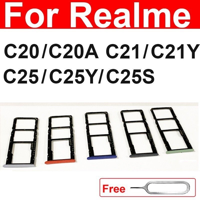 BIA3 &SIM Card Tray For OPPO Realme C20 C21 C25 C21Y C25Y C25S C20A Sim ...