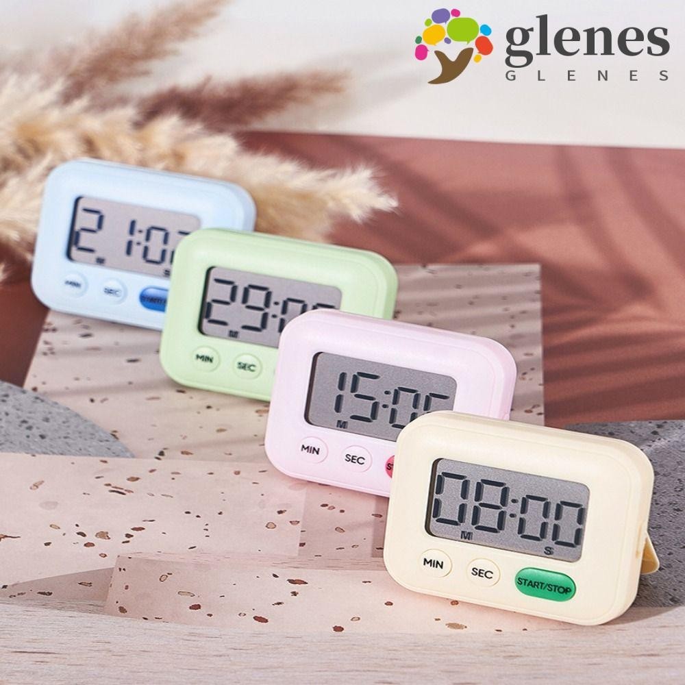 GLENES Kitchen Timer, with Stand LCD Digital Display Countdown Timer ...