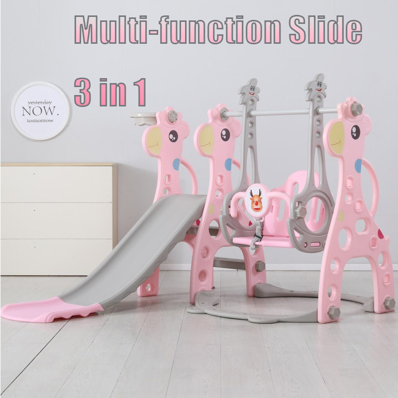 Children's Playpen Multi-Functional Kids Multi-Color Slide Swing Slide ...