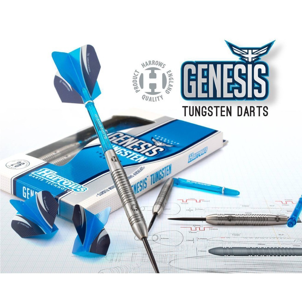 Harrows Genesis Darts - Steel Tip Tungsten dart pins 21g 22g 23g 24g ...