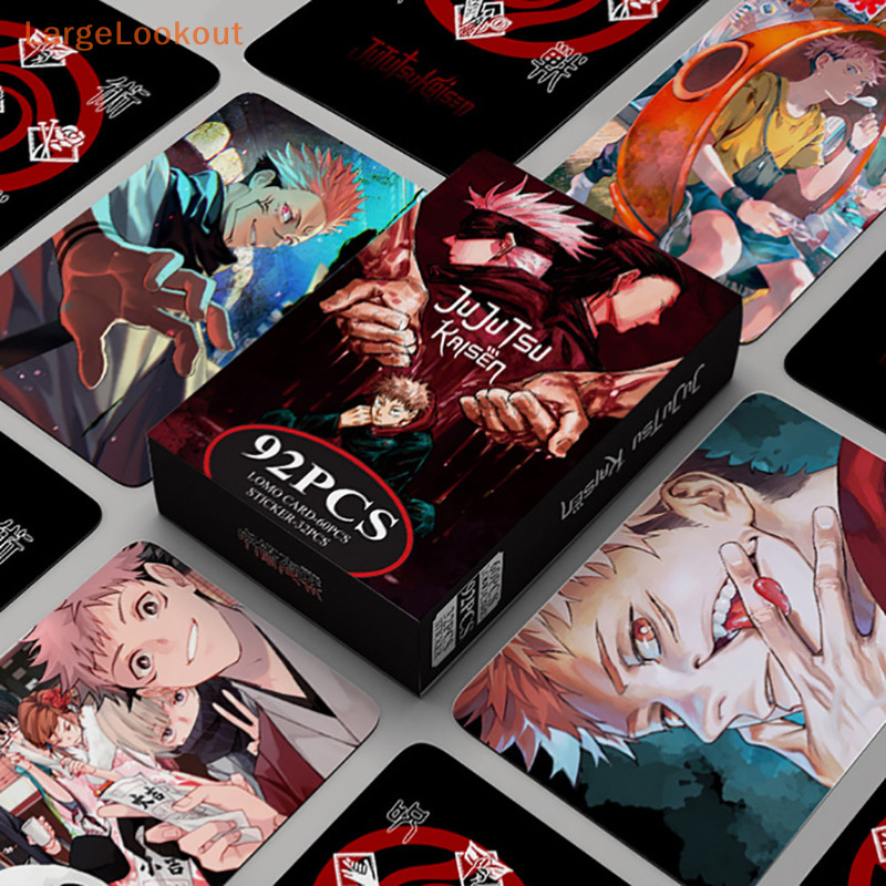 [LargeLookout] 92pcs/Set Anime Jujutsu Kaisen Mini Postcard Gojo Satoru ...
