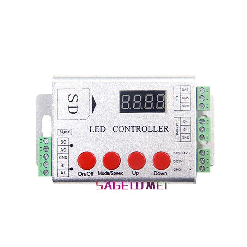 DC5-24V programmable LED full color light strip controller, slide light ...