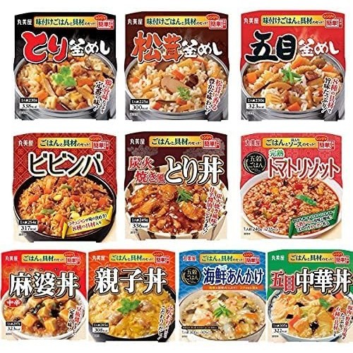 Marumiya Donburi with rice 10 types assorted set (Oyakodon, Mapodon ...
