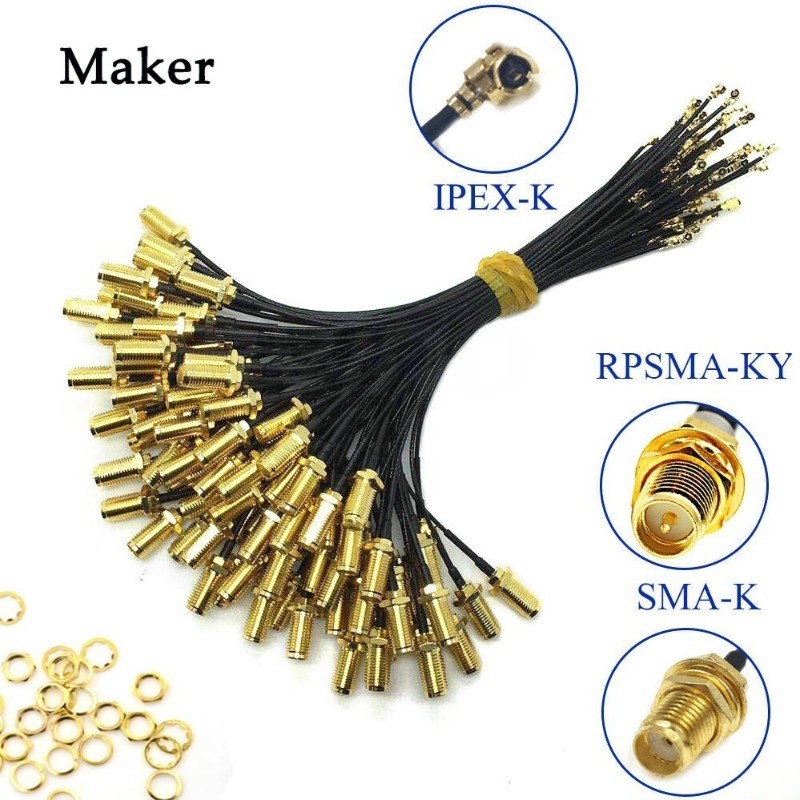 SMA Connector Cable Female to IPX/IPEX UFL to SMA Female RG1.13 Antenna ...