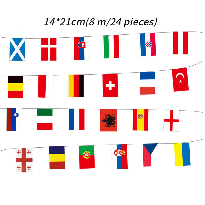 Europe Football EURO Club Countries Flag Bar Sports Event String ...