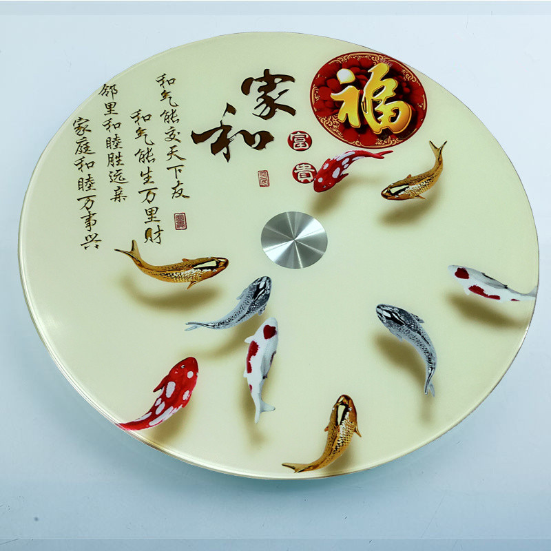 Tempered Glass Turntable High Temperature Resistant Round Table Dining ...