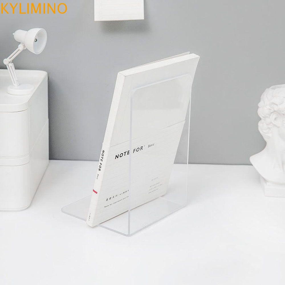 KYLIMINO Transparent Bookends School Supplies Frame Document Holder ...