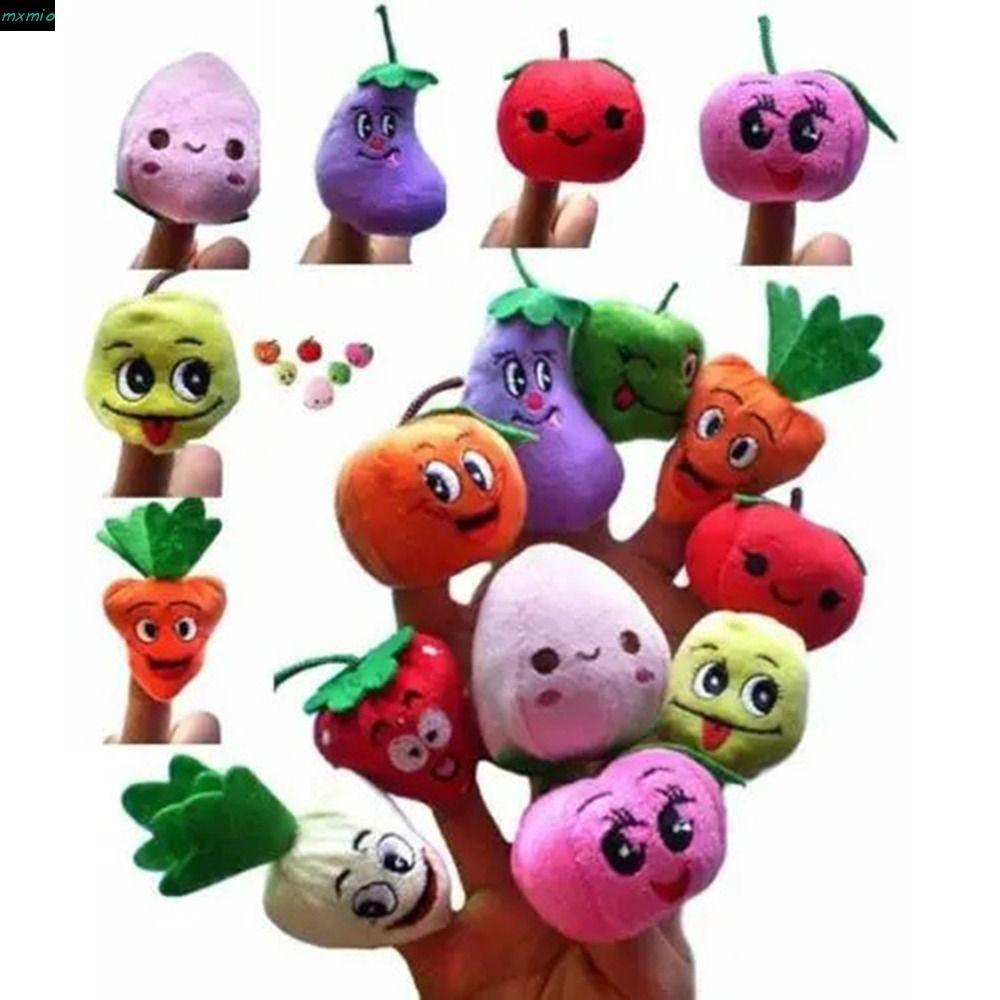 MXMIO 10 PCS Fruit/Vegetable Finger Puppets Toys, Cartoon Different ...