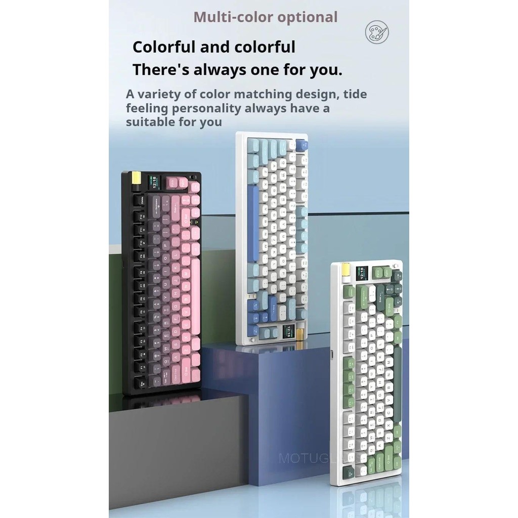 K79 Three Mode Mechanical Keyboard Hot Swappable Gasket Wireless Gaming ...